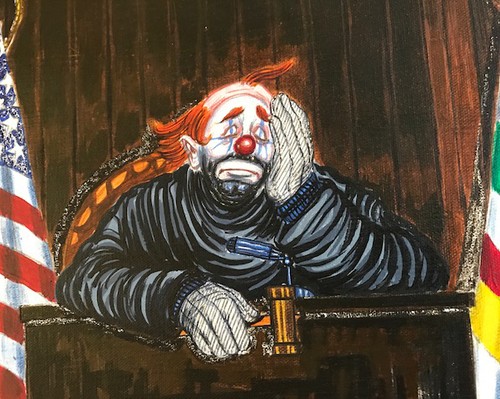 ONE OF A KIND-George Crionas-Hand Painted Clowns for Mafia Mob Boss ...