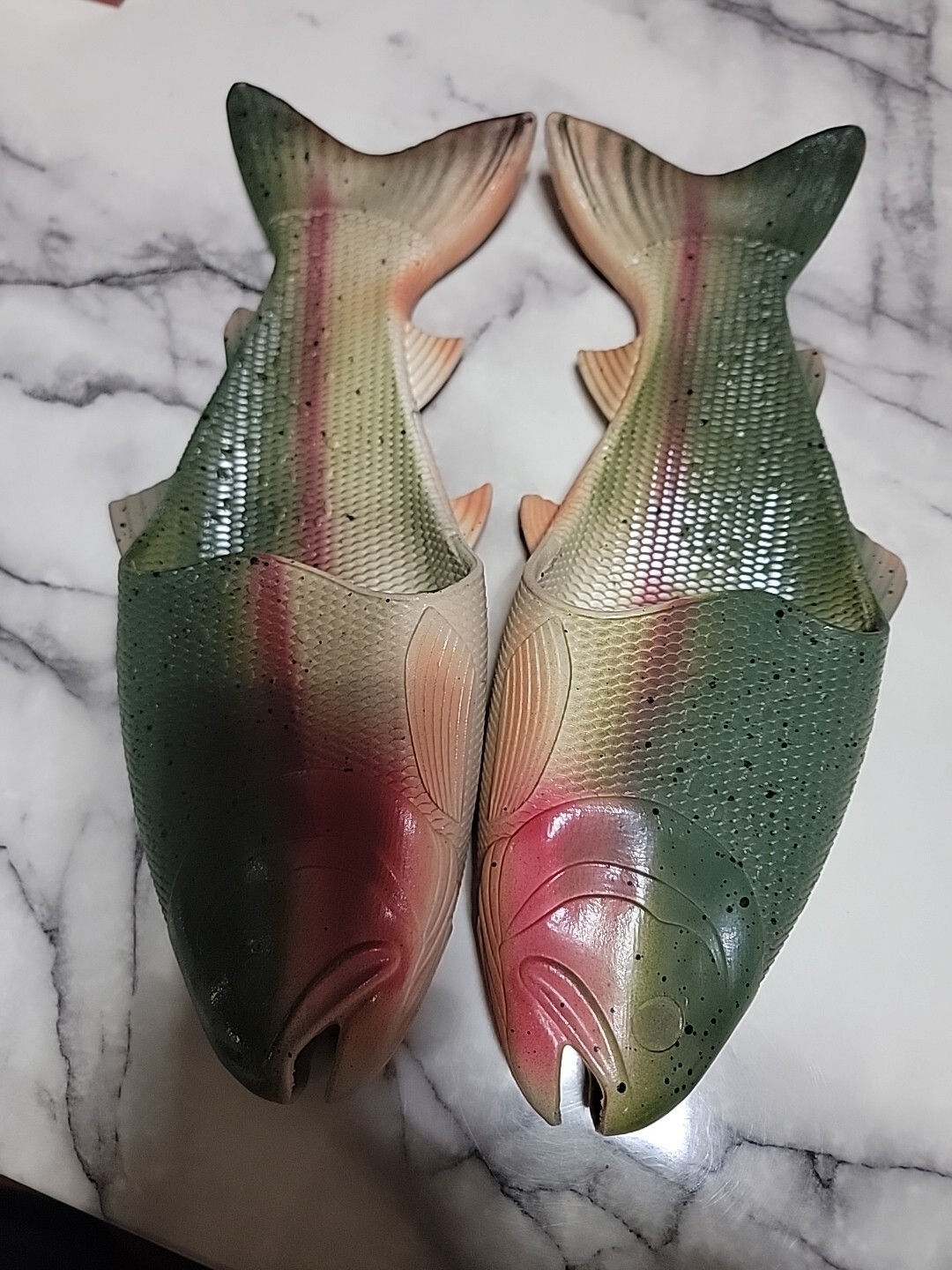 Rivers Edge Bass Fish Rubber Slide Sandals Flip Flops… - Gem