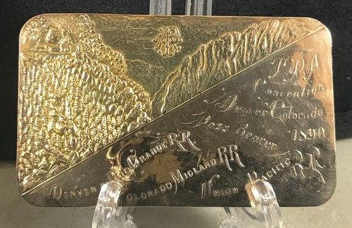 COLORADO gold TPA railroad pass DENVER & RIO GRANDE CO MIDLAND UP Thode ...