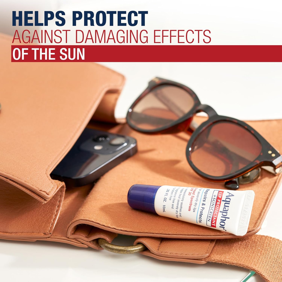 Aquaphor Lip Protectant and Sunscreen Ointment - Broad Spectrum SPF 30 ...