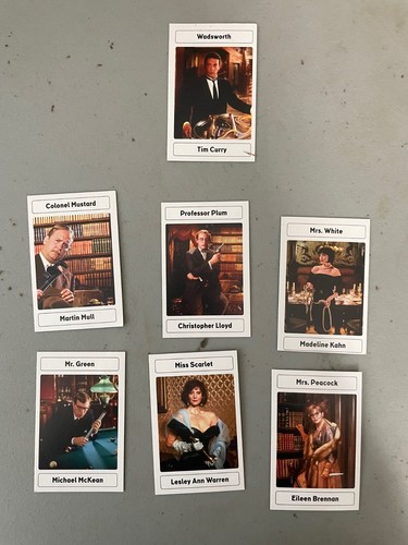 Clue The Movie FULL CARD SET Tim Curry Michael McKean Christopher Lloyd ...