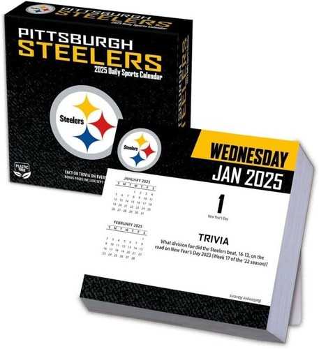 PITTSBURG STEELERS - 2025 DAILY DESK CALENDAR - BRAND NEW - 53054 | eBay