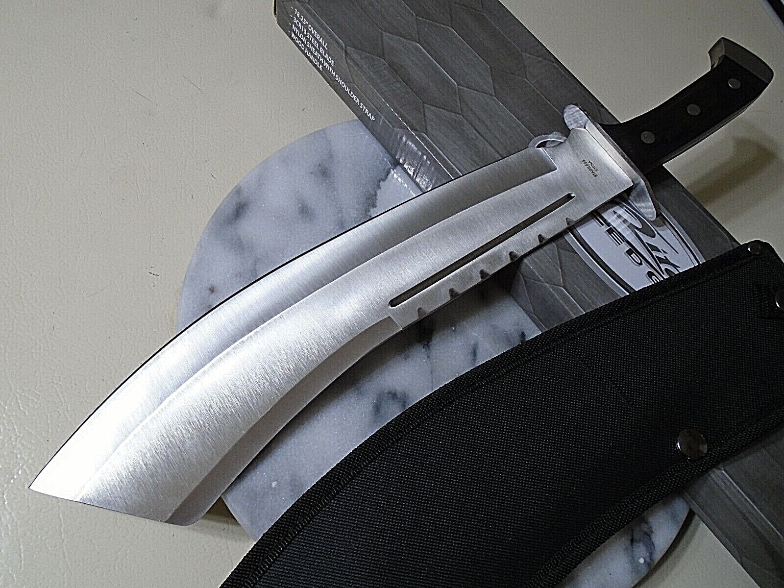 Rite Edge Huge Brimstone Machete Sword Chopper Knife Full Tang Fixed ...