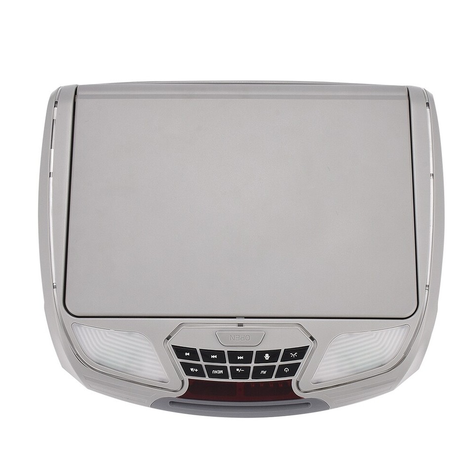 Gray 12.1" Car Flip Down Overhead Roof Mounted Monitor w/ DVD Player ...
