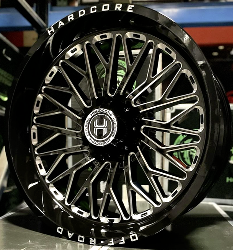 4 NEW 20x10 Hardcore HC103 Wheels -19 Black Milled 8x170 Ford F250 F350 ...