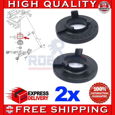 2X REAR AXLE UPPER SPRING RUBBER PAD FOR VW TRANSPORTER T5 MULTIVAN ...