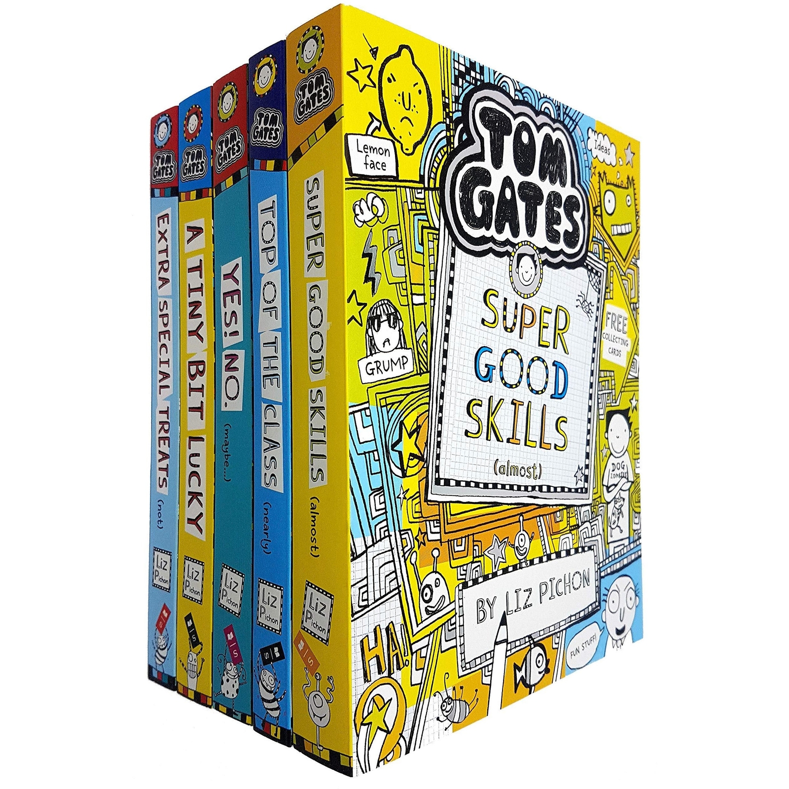 Tom Gates Collection by Liz Pichon 8 Books Set Tiny Bit Lucky for sale ...