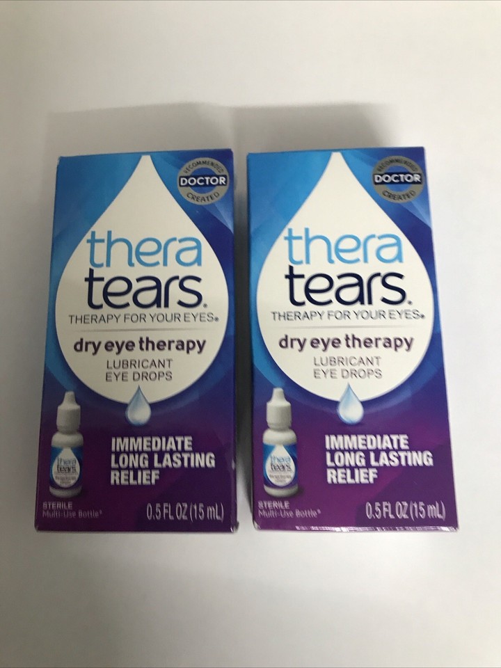 NEW Thera Tears Dry Eye Therapy Lubricant Eye Drops 0.5flOz (2-Pack ...