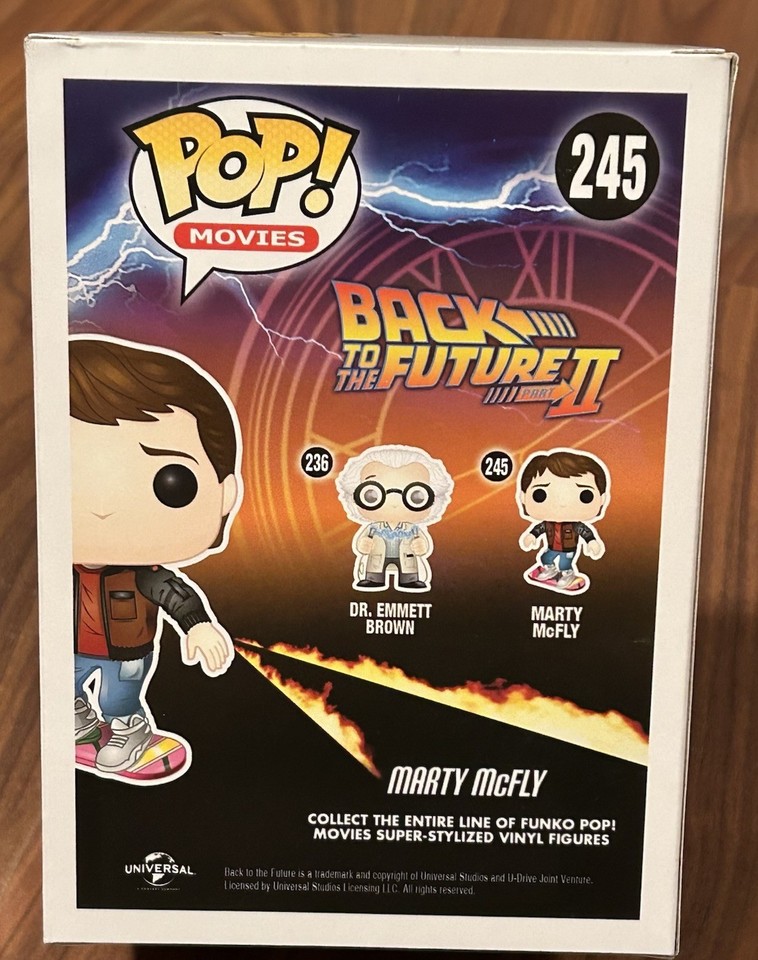 FUNKO POP #602 BACK TO THE FUTURE MARTY MCFLY ON HOVERBOARD FUN COM ...