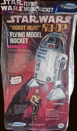 NEW 1977 ESTES STAR WARS ROBOT HERO R2-D2 VINTAGE FLYING ROCKET KIT ...