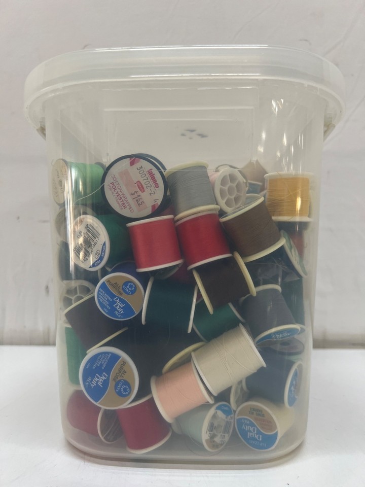 Mixed Bulk Lot of Over 150 Spools of Sewing Thread Most Coats Clark | eBay
