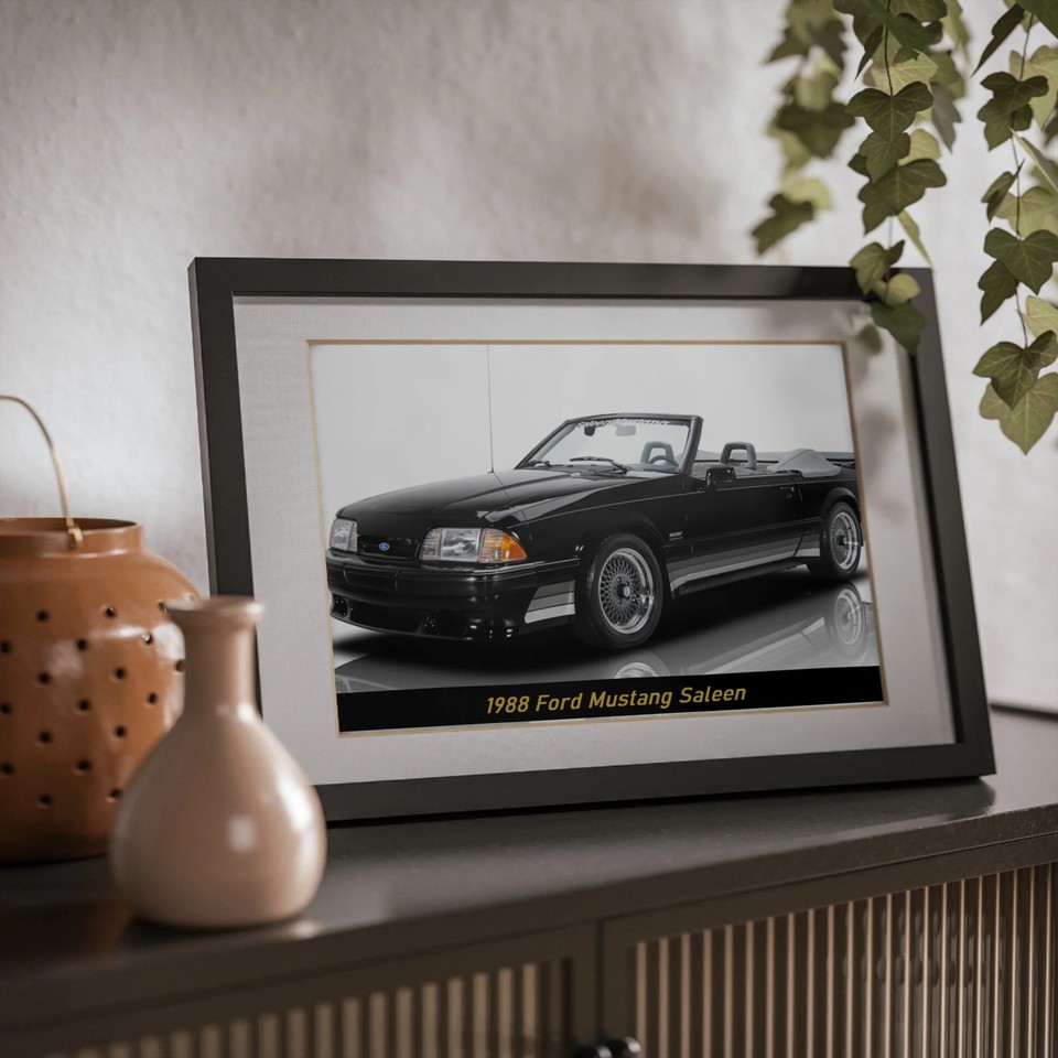 Legendary 1988 Ford Mustang Saleen Convertible Poster - Iconic Fox Body ...