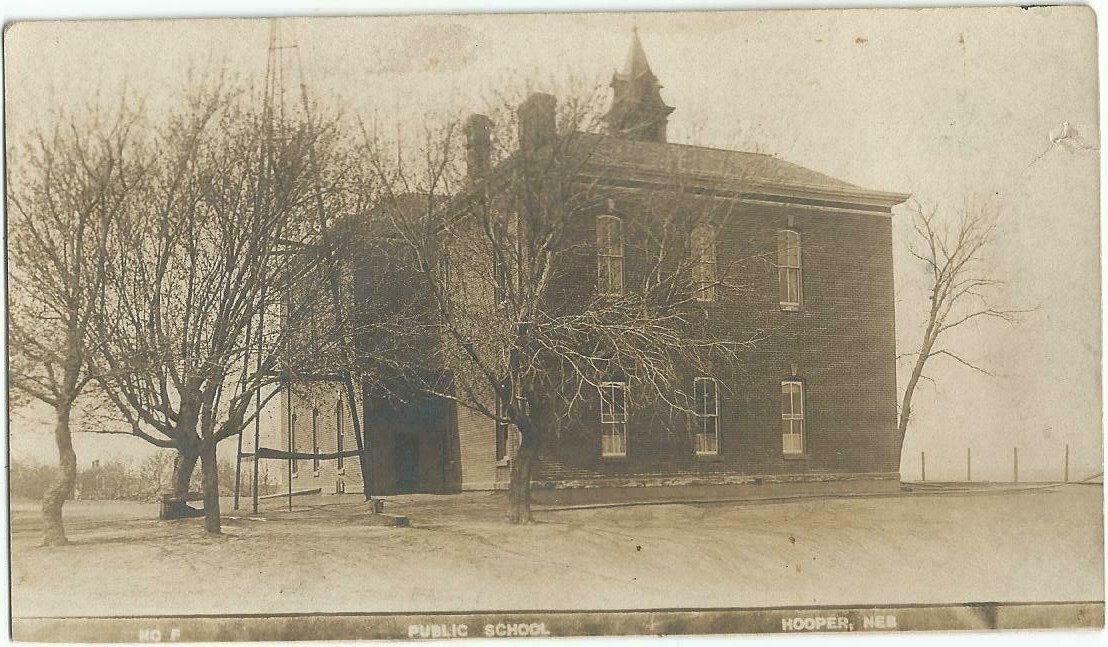Hooper, NE Nebraska 1910 RPPC Postcard, Public School by Olson | eBay
