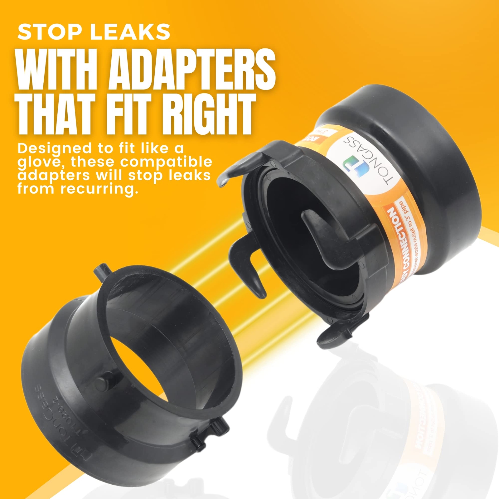 Combo RV Sewer Hose Fitting Adapter To PVC Connection Termination 2 x ...