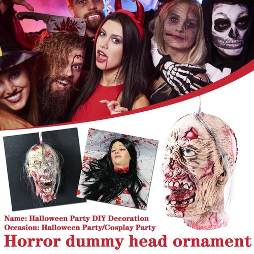 Halloween Horror Props Dead Head Ornaments Party E8G2 O5T9 | eBay Australia