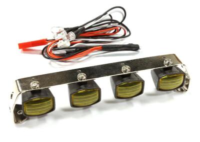 Realistic Roof Top Spot LED (4) Light Set 107mm Wide for 1/10 Scale Off ...