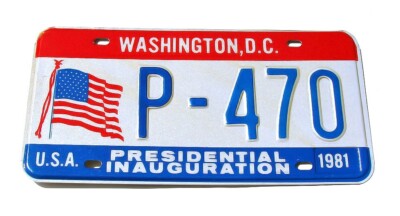 1981 Washington DC REAGAN PRESIDENTIAL INAUGURATION INAUGURAL License ...