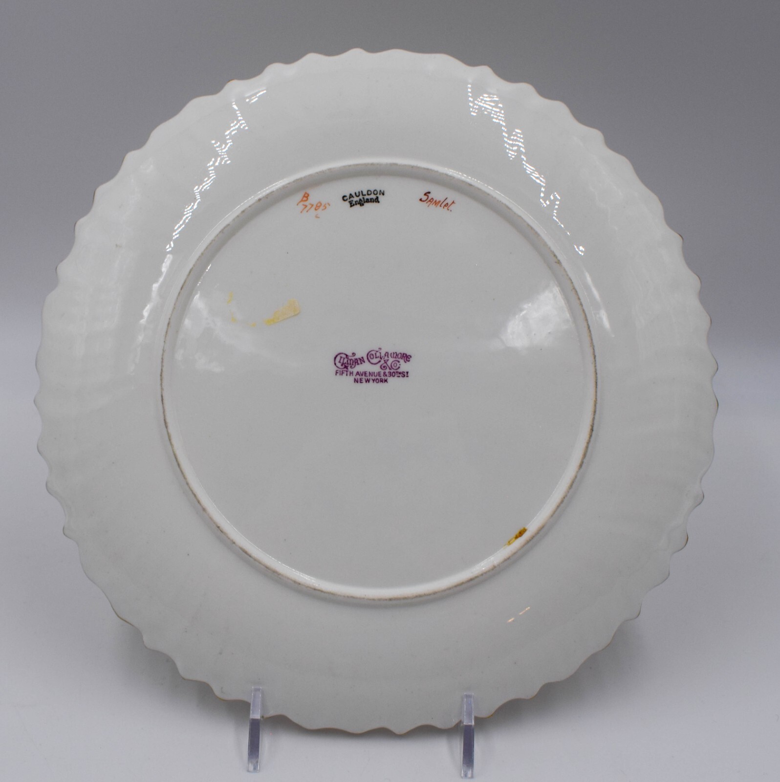 Cauldon Hand Painted Cabinet Plate - Samlet Fish - Artist Signed J ...