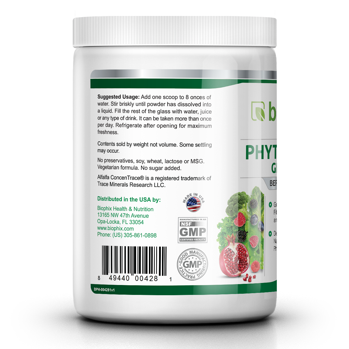 Phytoberry Greens Superfood Powder 10 oz - Natural Berry Flavor Greens ...