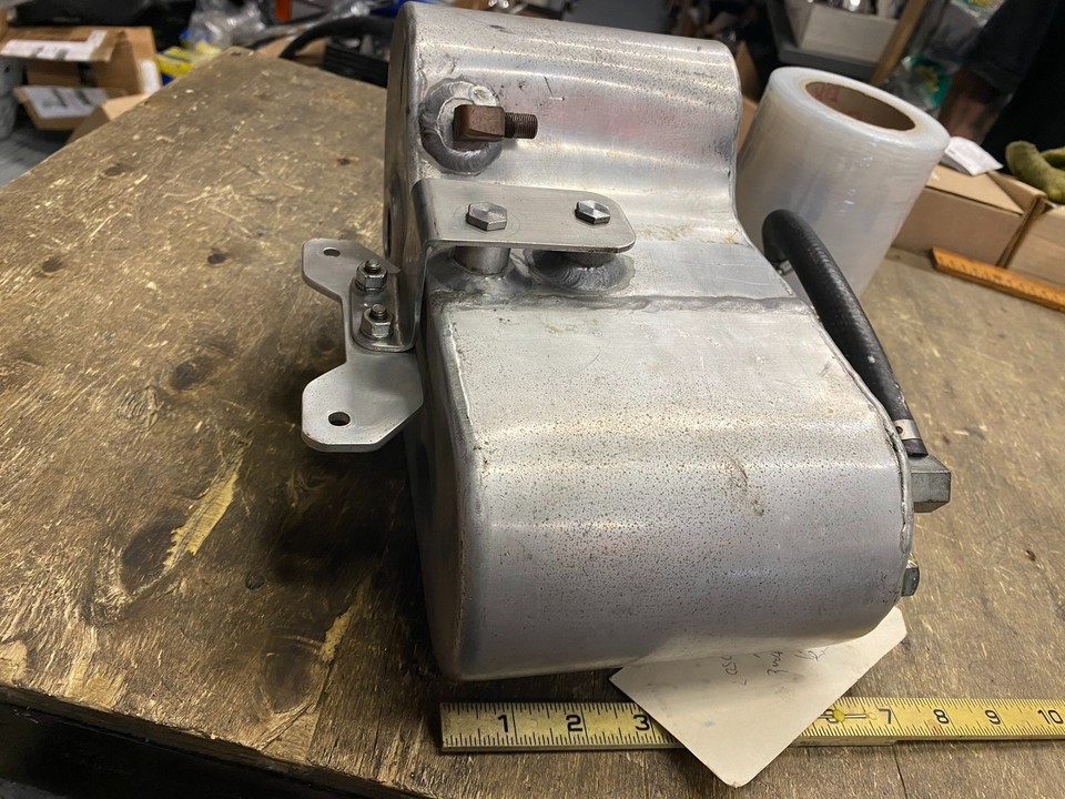 Vtg Aluminum Racing Oil Tank Harley XR 750 XLCH XLV Ironhead Sportster ...