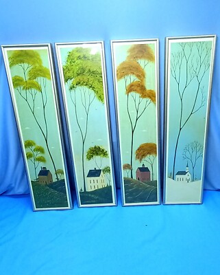 Warren Kimble Four Seasons Winter Spring Summer Fall Framed Prints Set ...