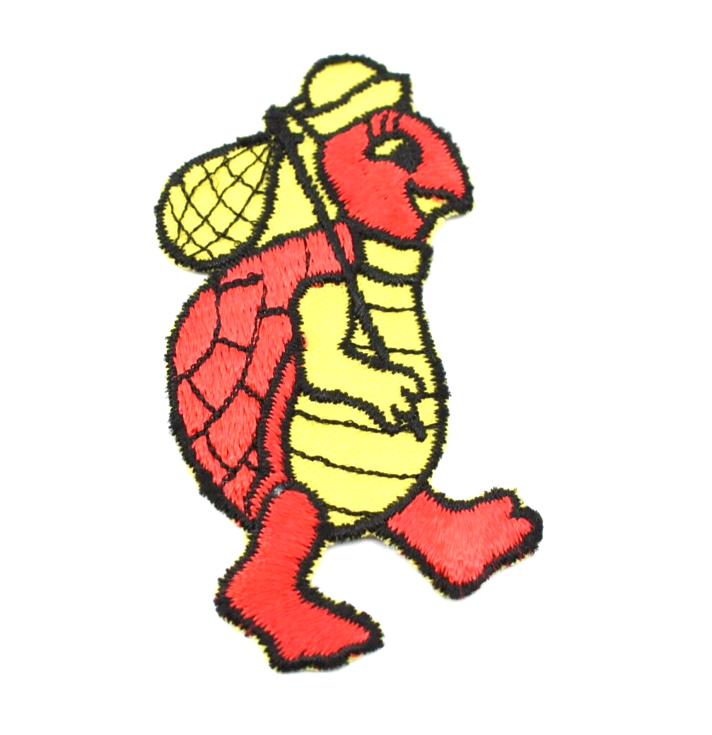 Hiking Turtle Patch Red Yellow Hobo Backpacking Tortoise Embroidered ...