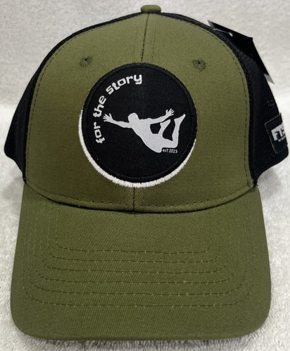 For The Story Sky Diving Hat Cap Green Black Snapback Mesh Adjustable ...