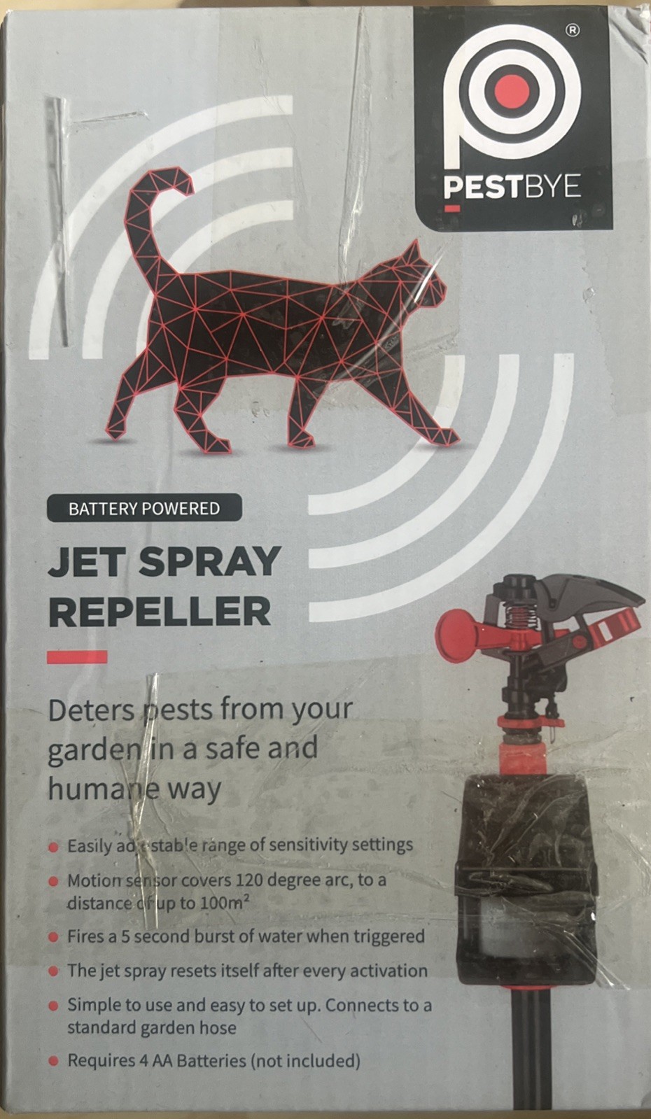 PestBye Cat Repeller Jet Spray Bird Fox Squirrel Deterrent, Battery ...