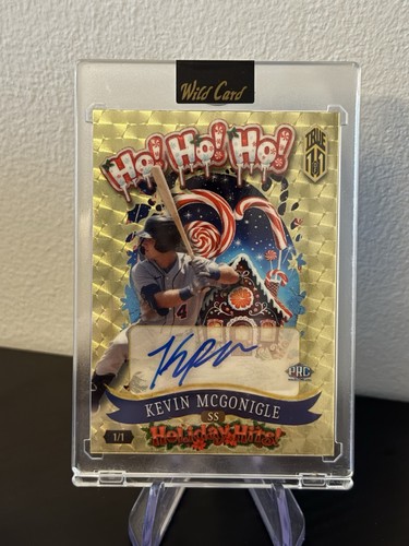 2025 Wild Card Holiday Hits Ho Ho Ho Kevin McGonigle Auto TRUE 1/1 Gold ...