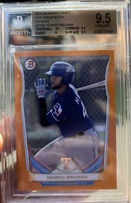2014 Bowman Draft Top Prospects Orange Paper tp90 NOMAR MAZARA (#1/1 ...