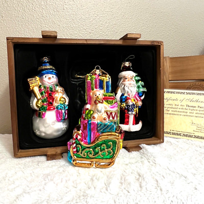 Thomas Pacconi Classics 2005 Collection 6" Glass Christmas Ornaments ...