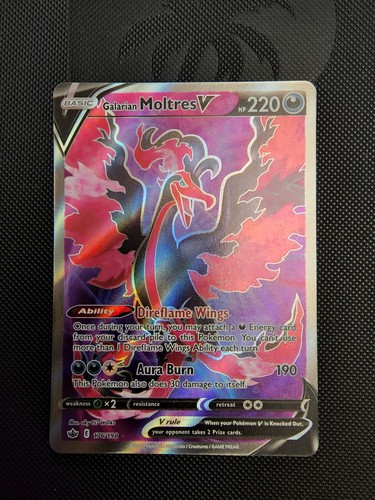 Pokemon Card - Galarian Moltres V - Chilling Reign - 176/198 - Near ...