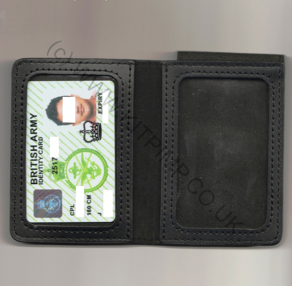 British Army MOD90 ID Identity Card Leather Wallet Holder Military UK ...