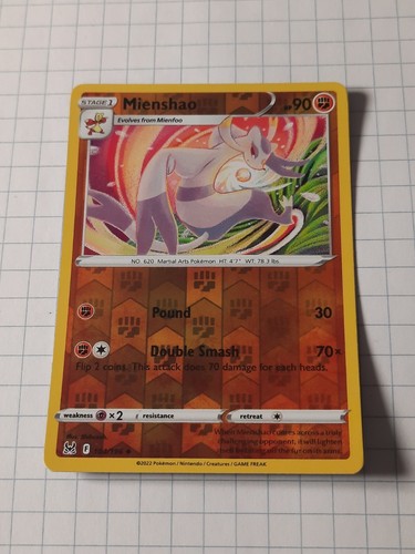 Mienshao 104/196 SWSH Lost Origin Pokemon TCG Reverse Holo Uncommon ...