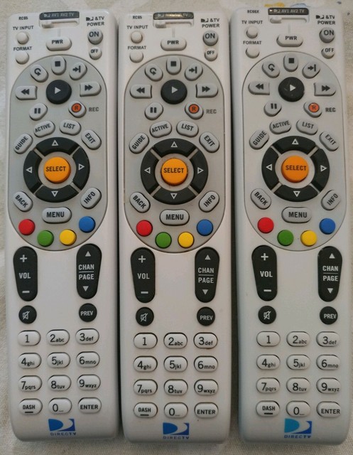 (3) Direct TV Remote Controls for DIRECTV Cable Boxes (Model# 2 RC65 ...