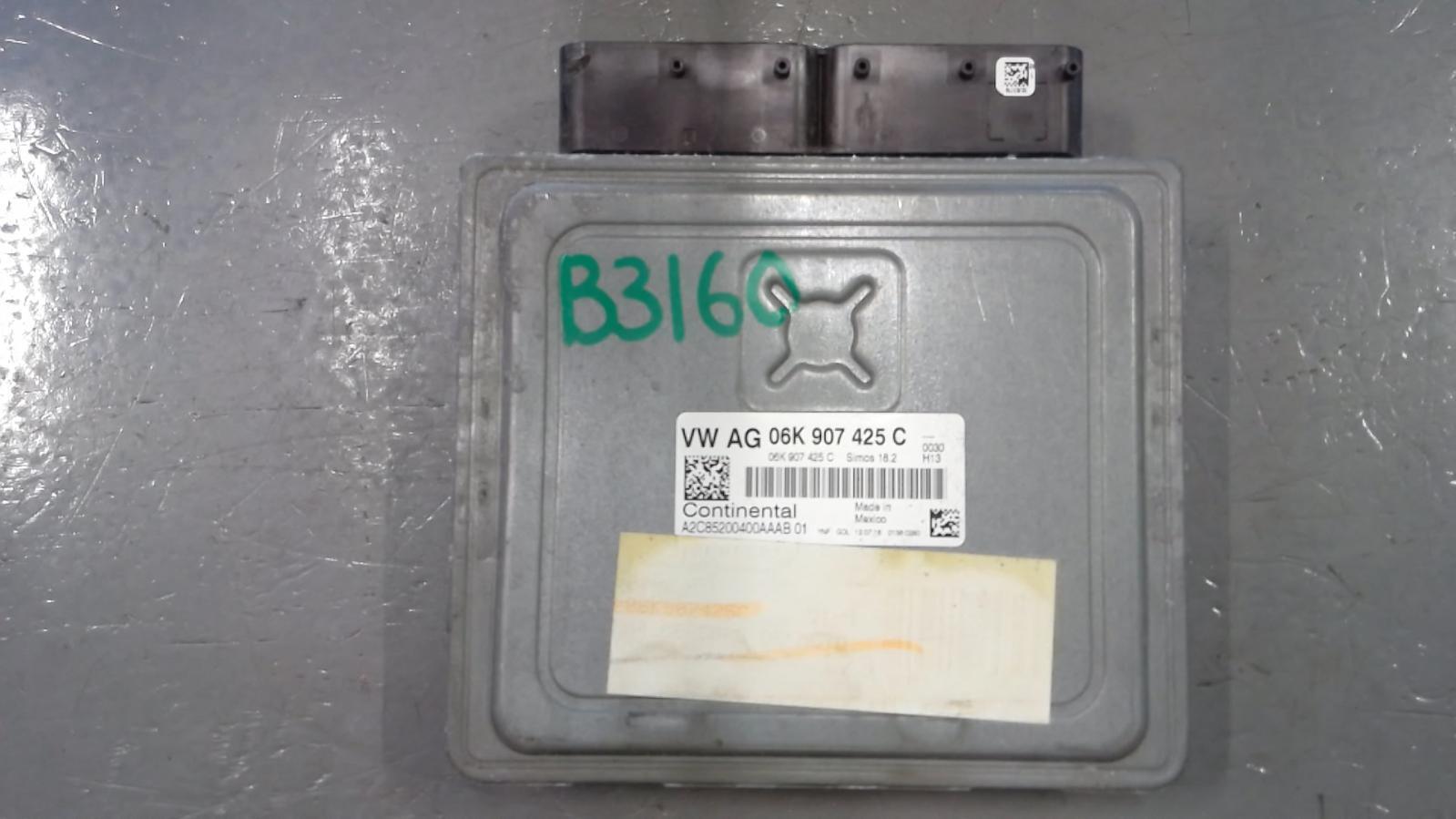 VOLKSWAGEN BEETLE Engine Brain Box Electronic Control Module 06K 907 ...