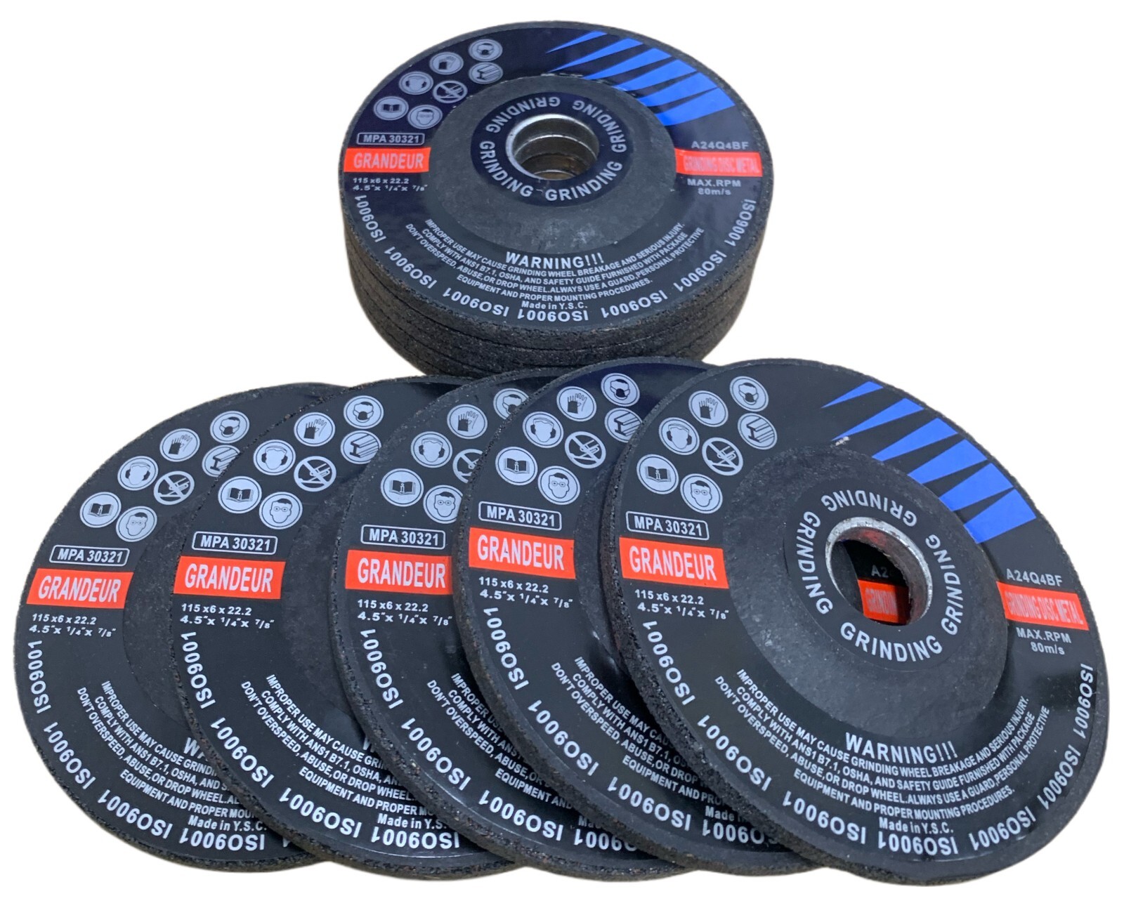 115MM 4 1/2'' GRINDING DISC metal grinder discs 115 x 6mm 22mm bore ...