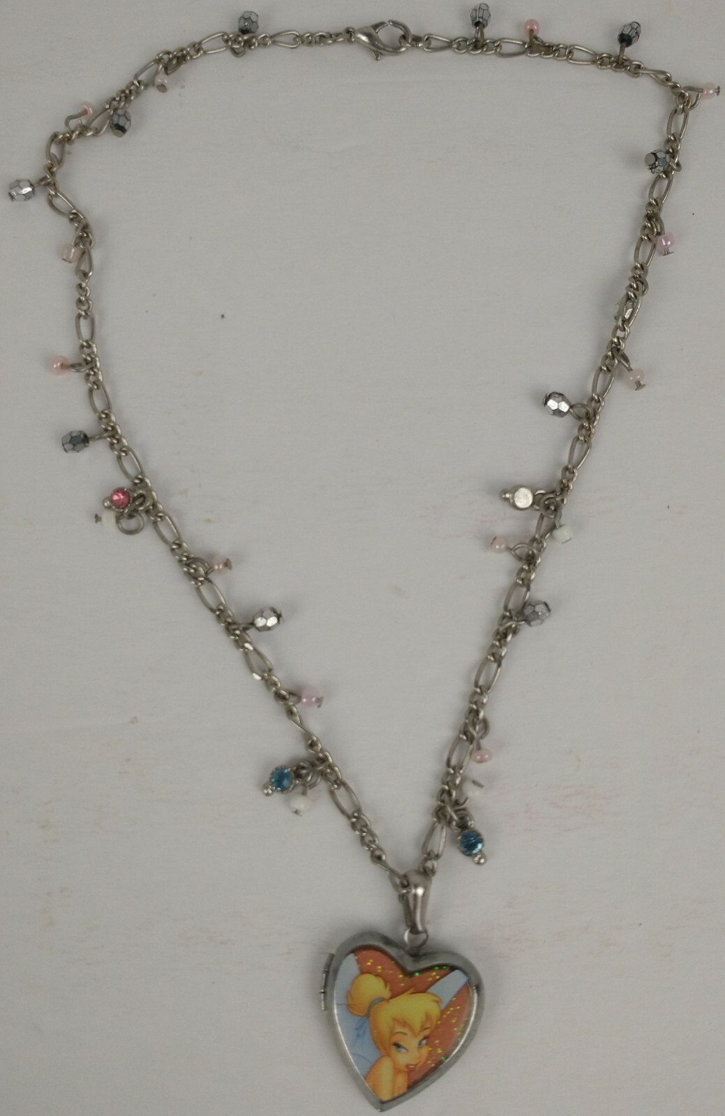 Vintage Tinkerbell Locket Heart Shaped DISNEY Origina… - Gem