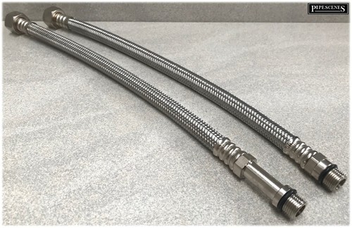 300mm Long 12mm / M12 x 3/8" Flexible Tap Tails for some Grohe ...