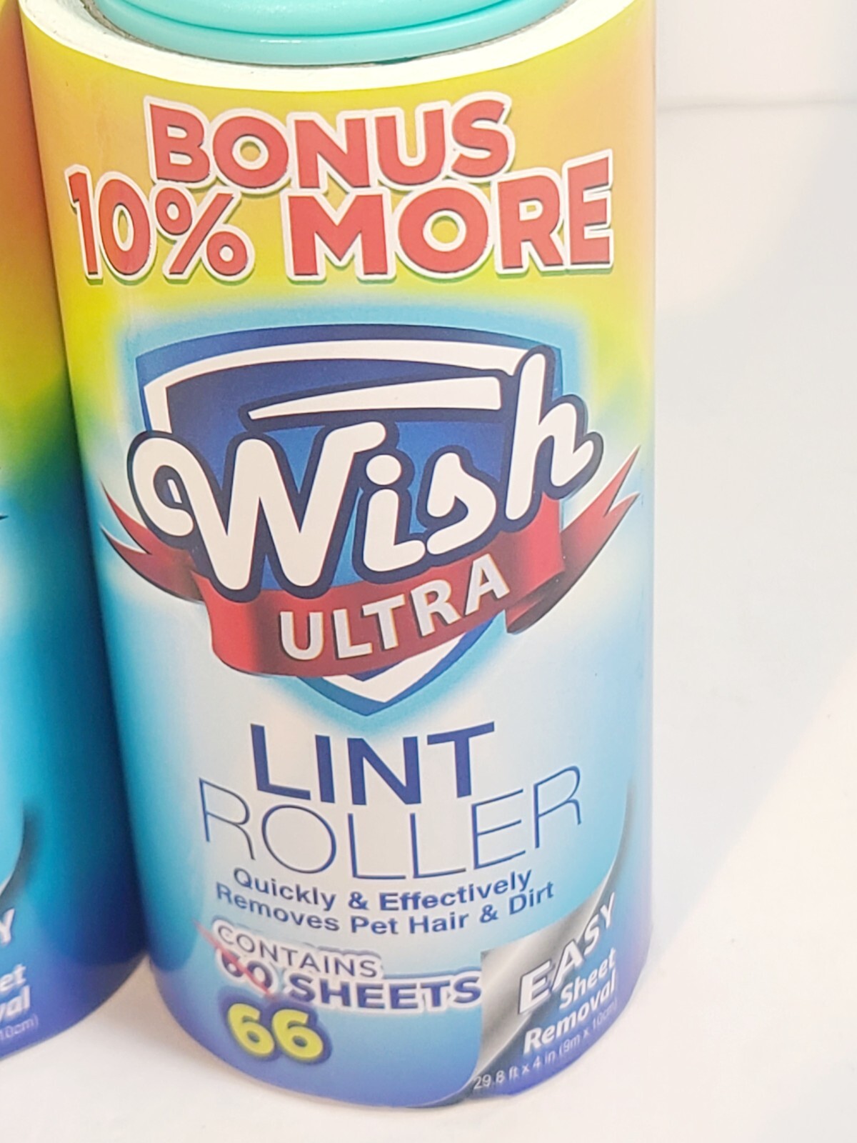 2x wish Lint Roller Fuzz Dust Pet Hair Extra Sticky Reusable Lint ...