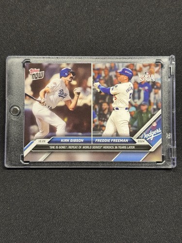 Kirk Gibson / Freddie Freeman 2024 Topps NOW #KGFF Dodgers World Series ...