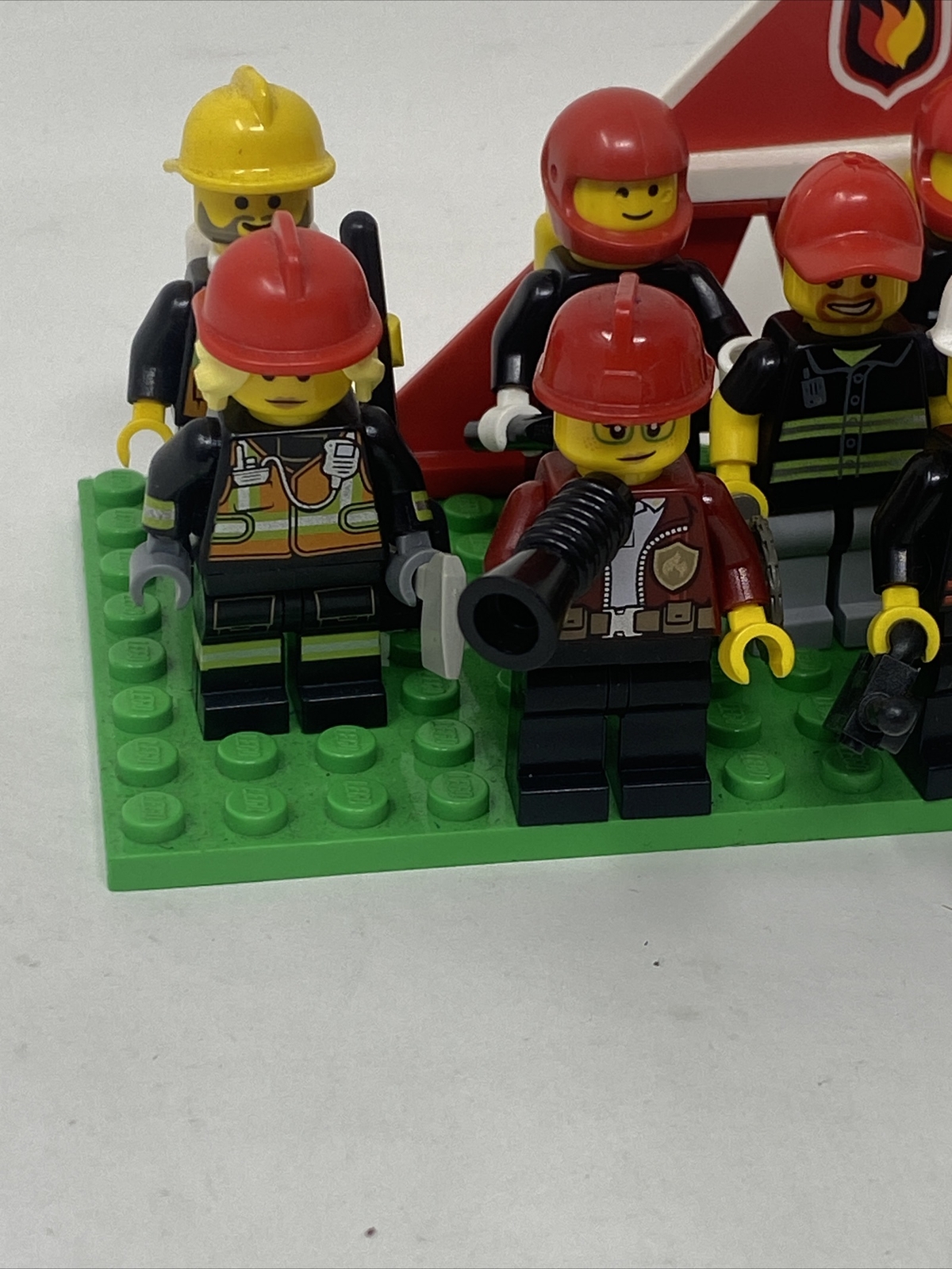 Lego Fire Minifigures Lot of 9 City Figures Town w/Accessories | eBay