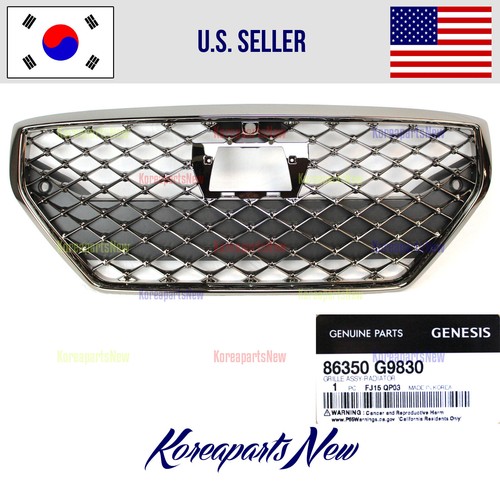 Grille Front Bumper Dark chrome ⭐OEM⭐ 86350G9830 Genesis G70 2019-2021 ...