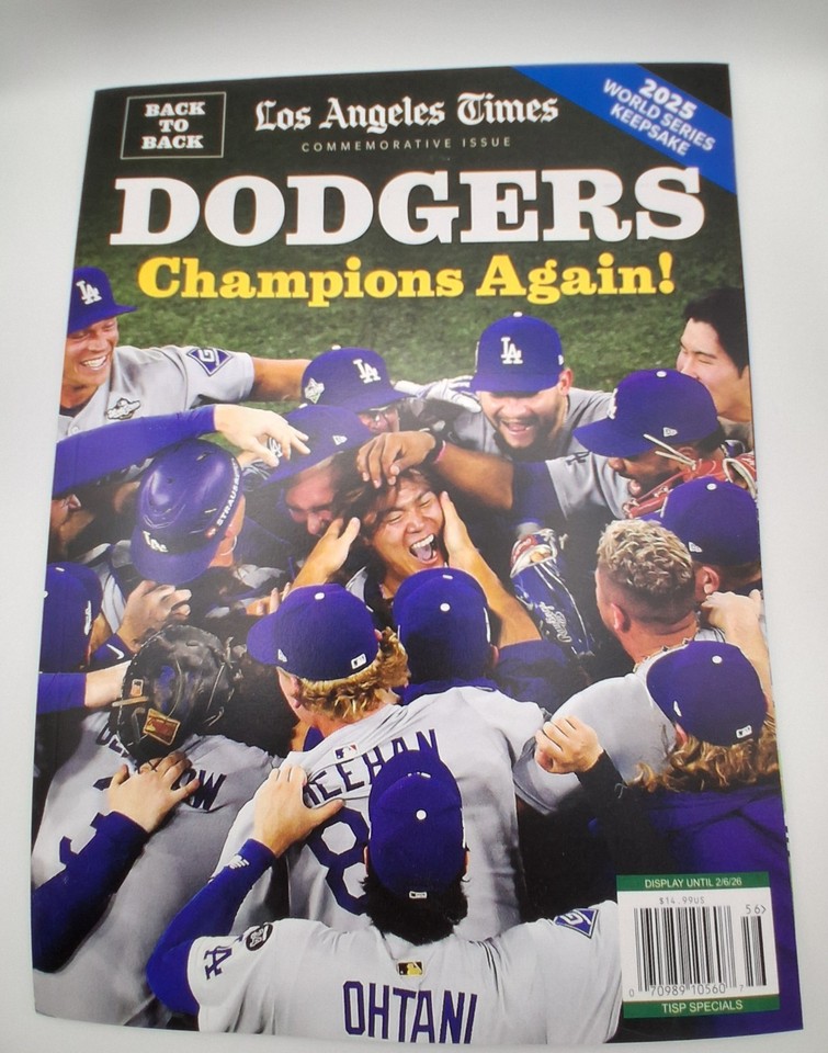 LA Times Dodgers 2025 MLB World Series Champion Commemorative Issue ...