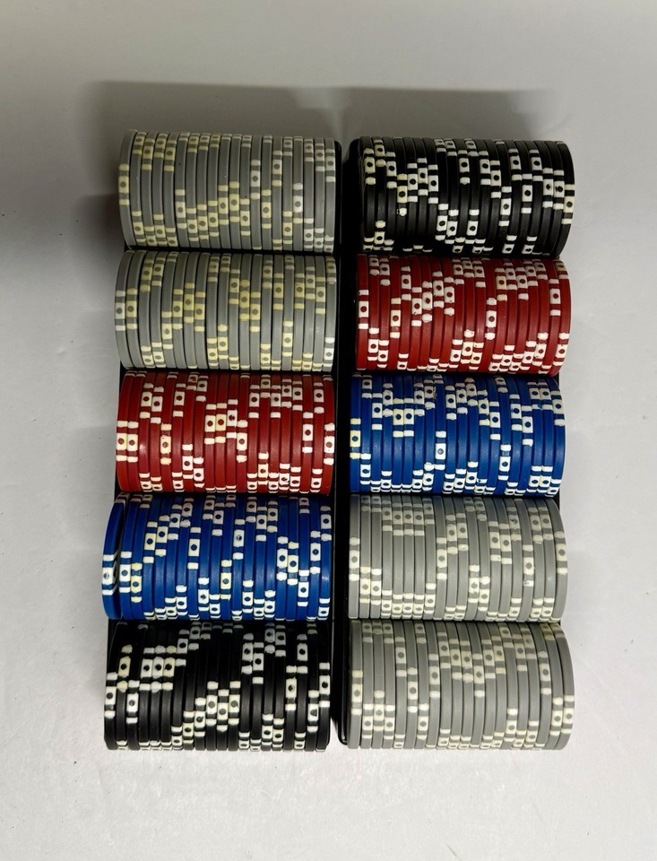 2- 100 World Series Poker Tour Clay Filled Poker Chips With Plastic ...