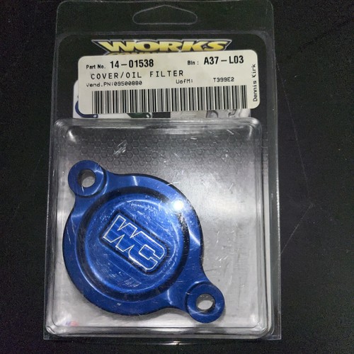 Works Connection Oil Filter Cover Blue 27-001 Honda CRF250R 2018-2026 ...
