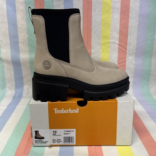 Timberland Women's Everleigh Mid Chelsea Boot - Pure Cashmere - Size 10 ...