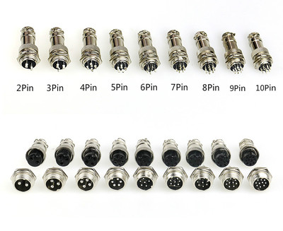 2Pin 8Pin 10Pin Chassis Socket Mic Microphone Plug Male Female GX16 ...