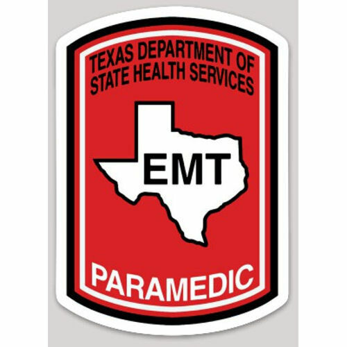 4 Inch Non Reflective Texas State Paramedic EMT Vinyl Sticker | eBay