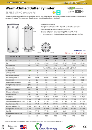 Buffer Tank 200L for Air Source Heat Pumps Cool Energy Thermal Warm ...